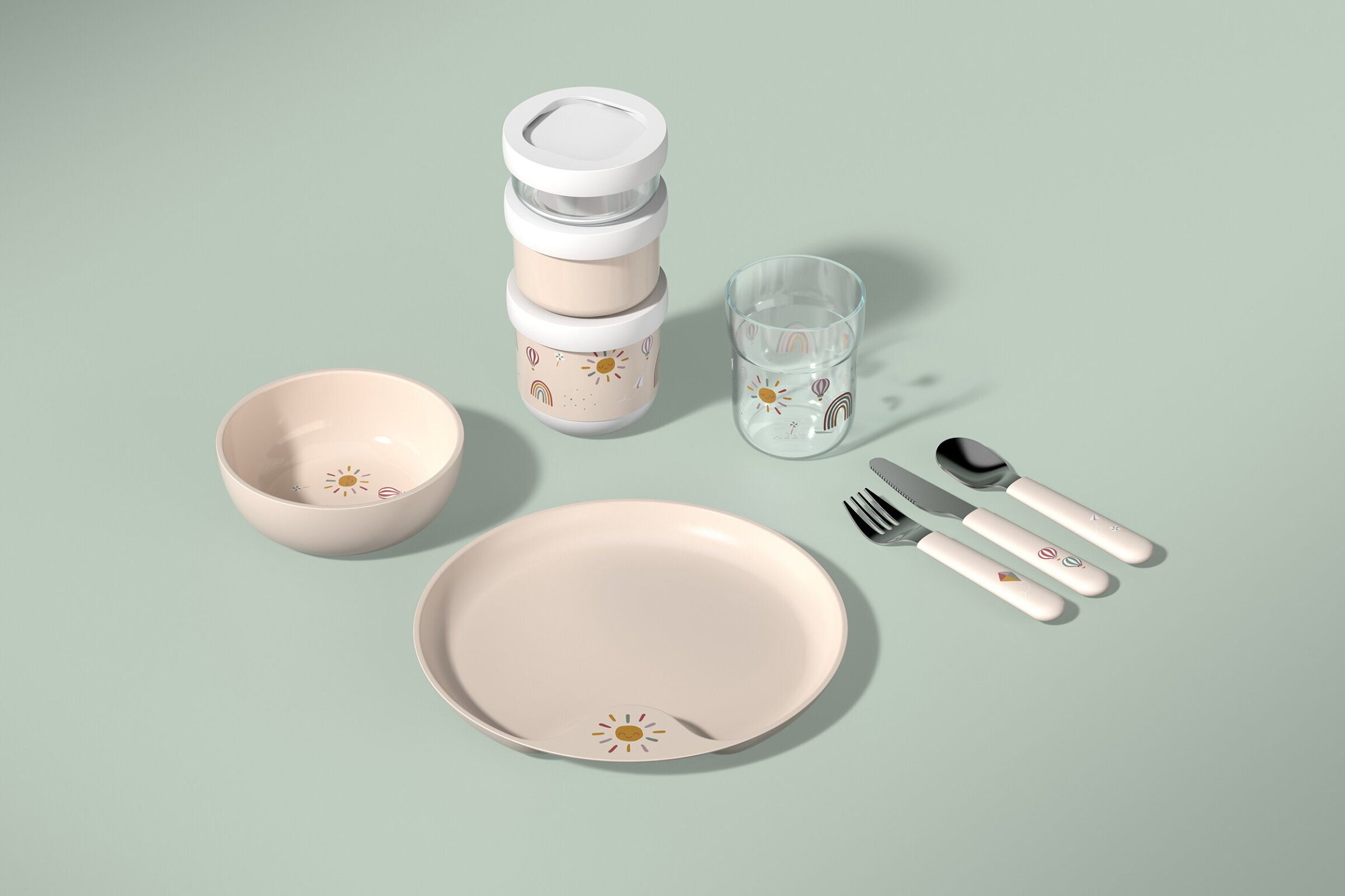 snackbox stack mio 3-delig - little farm | Mepal