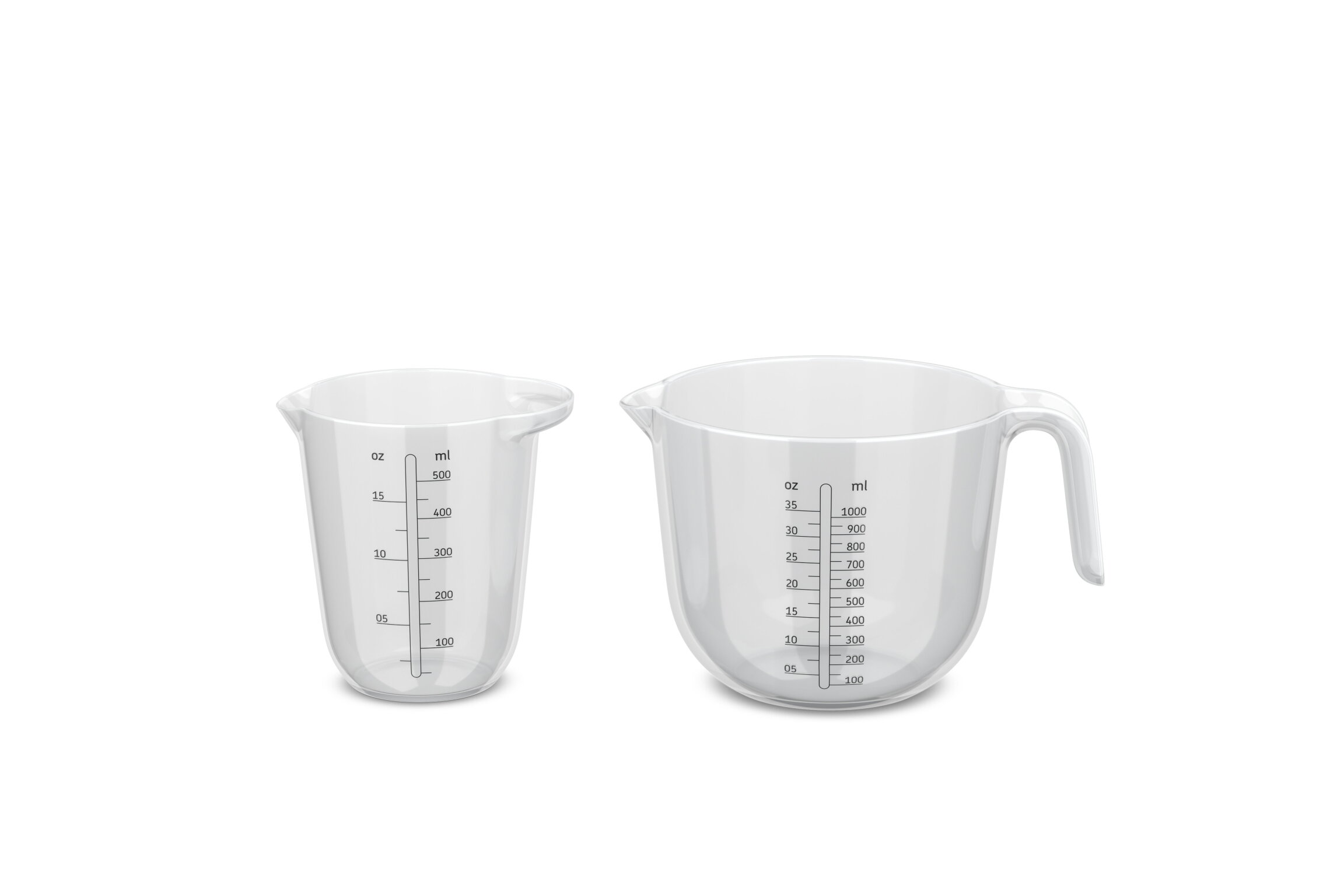 Promo set measuring cup chef it 2pcs (500ml + 1000ml) | Mepal