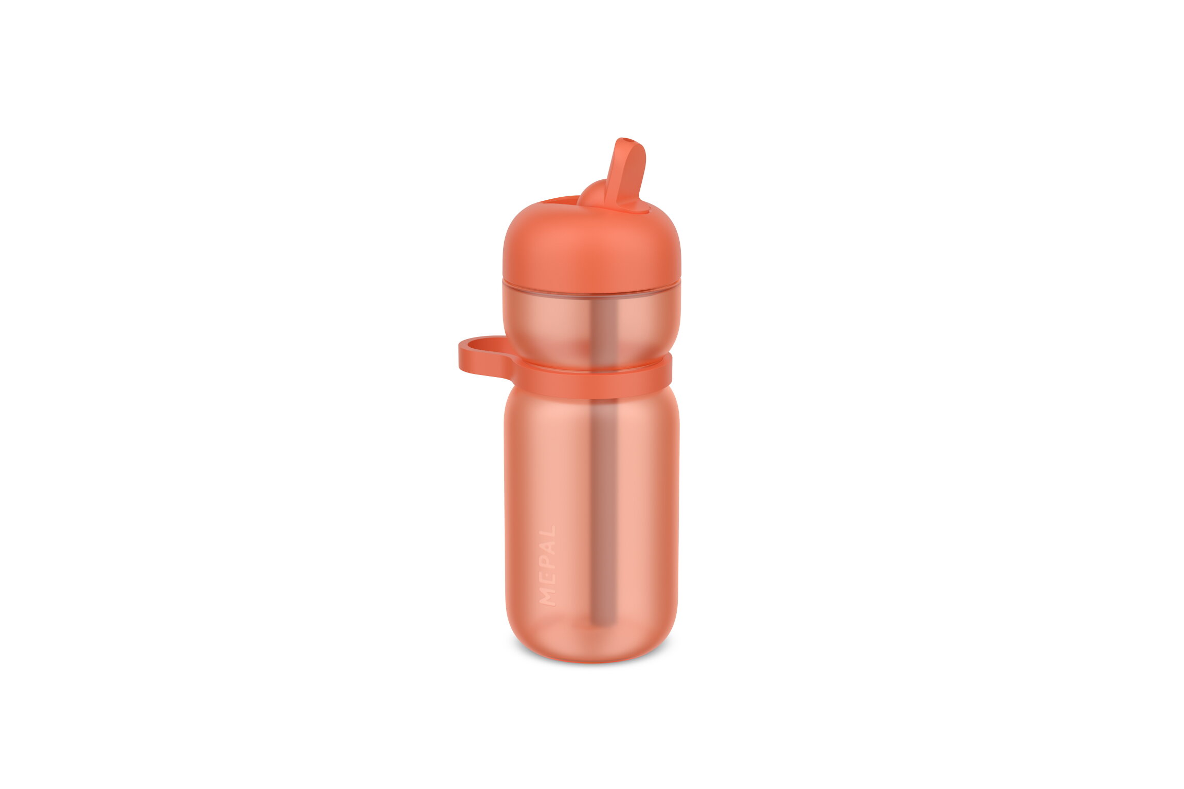 drinkfles flip sport 600 ml - peach orange | Mepal