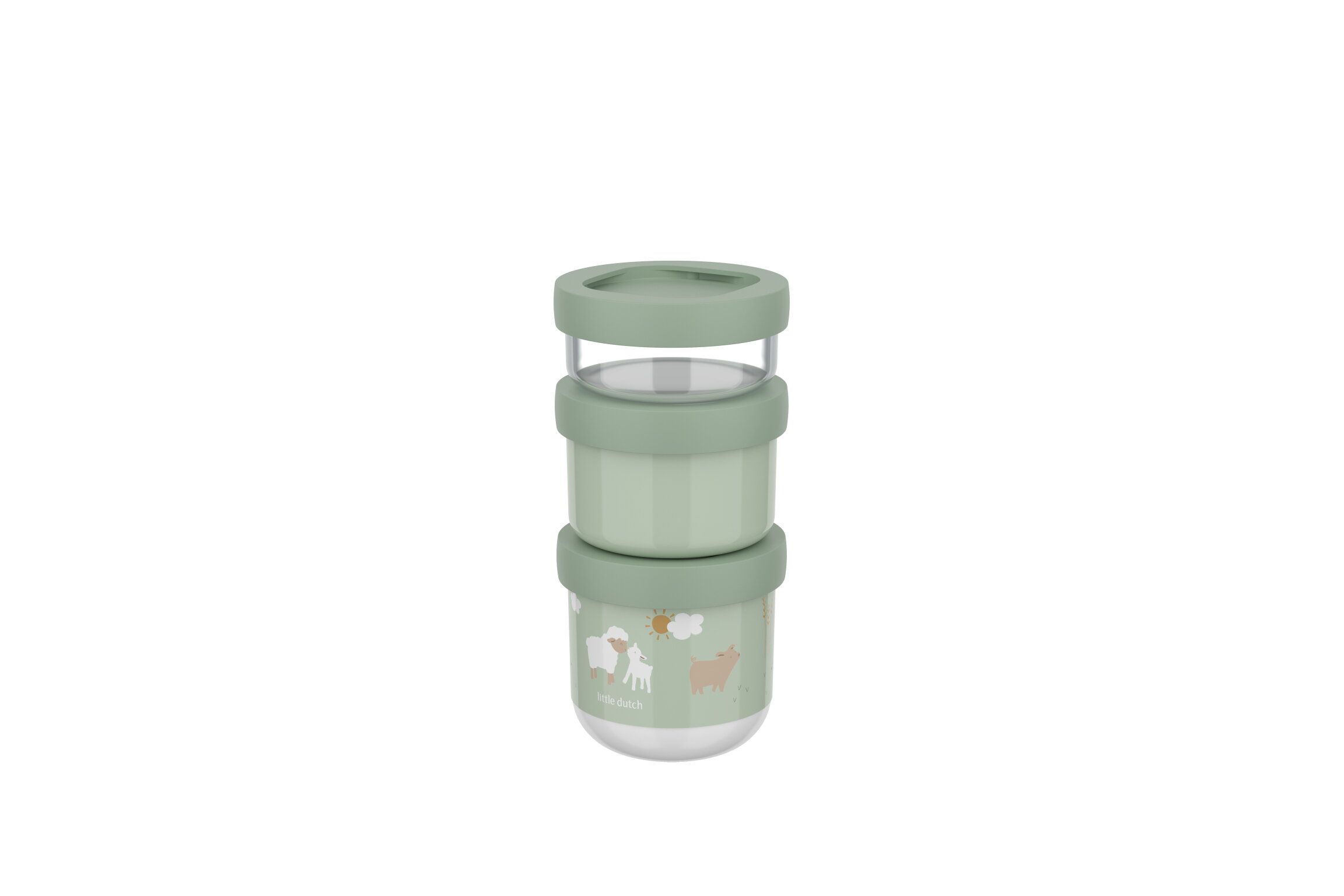 snackbox stack mio 3-delig - little farm | Mepal